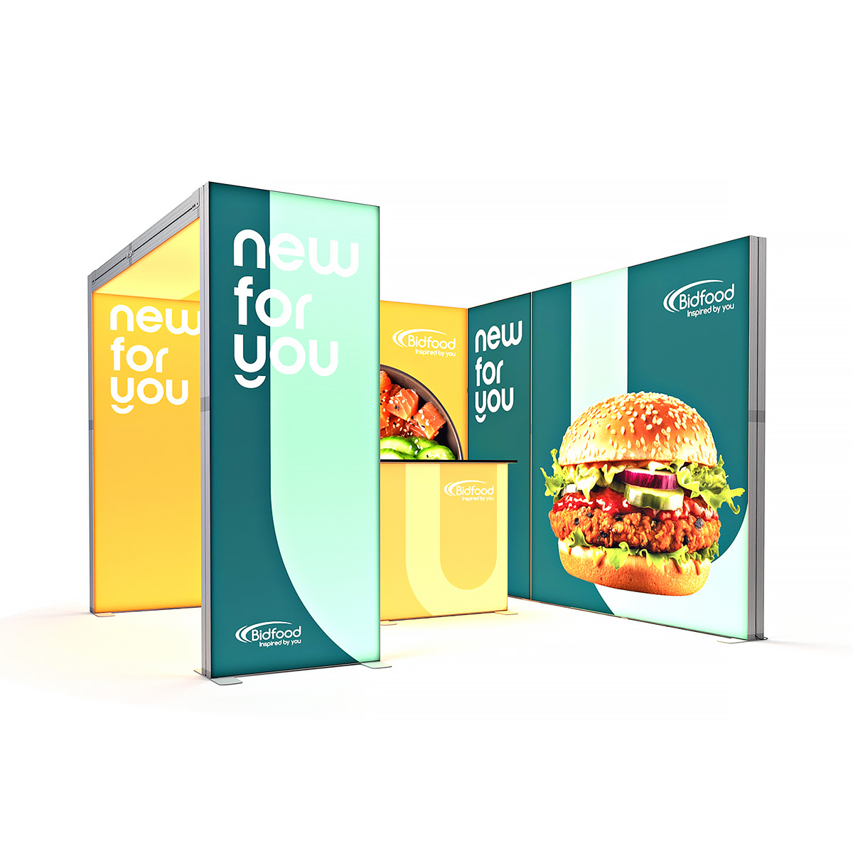 3m x 3m Lightbox Exhibition Stands | SKYBRIDGE® Lightbox Ceiling ...