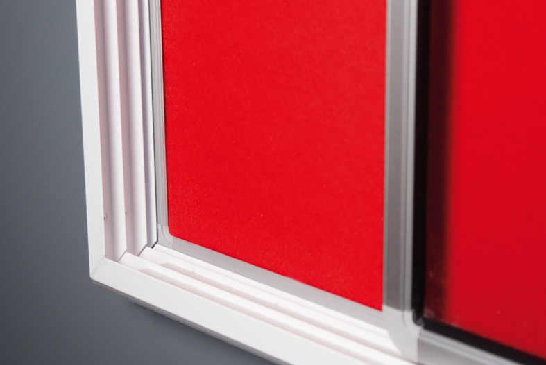 Safety Locking Notice Board | Notice Board with Sliding Doors