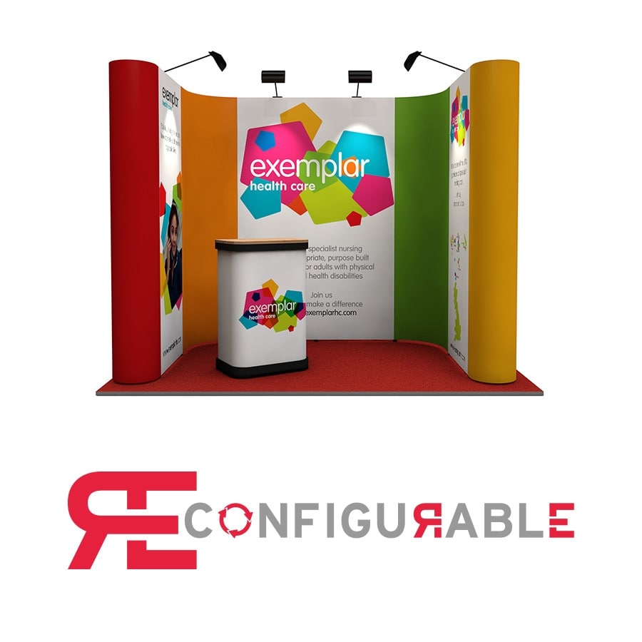 U-Shaped Pop Up Stand | 2m x 3m Linked Pop Up Display | Fast UK Delivery