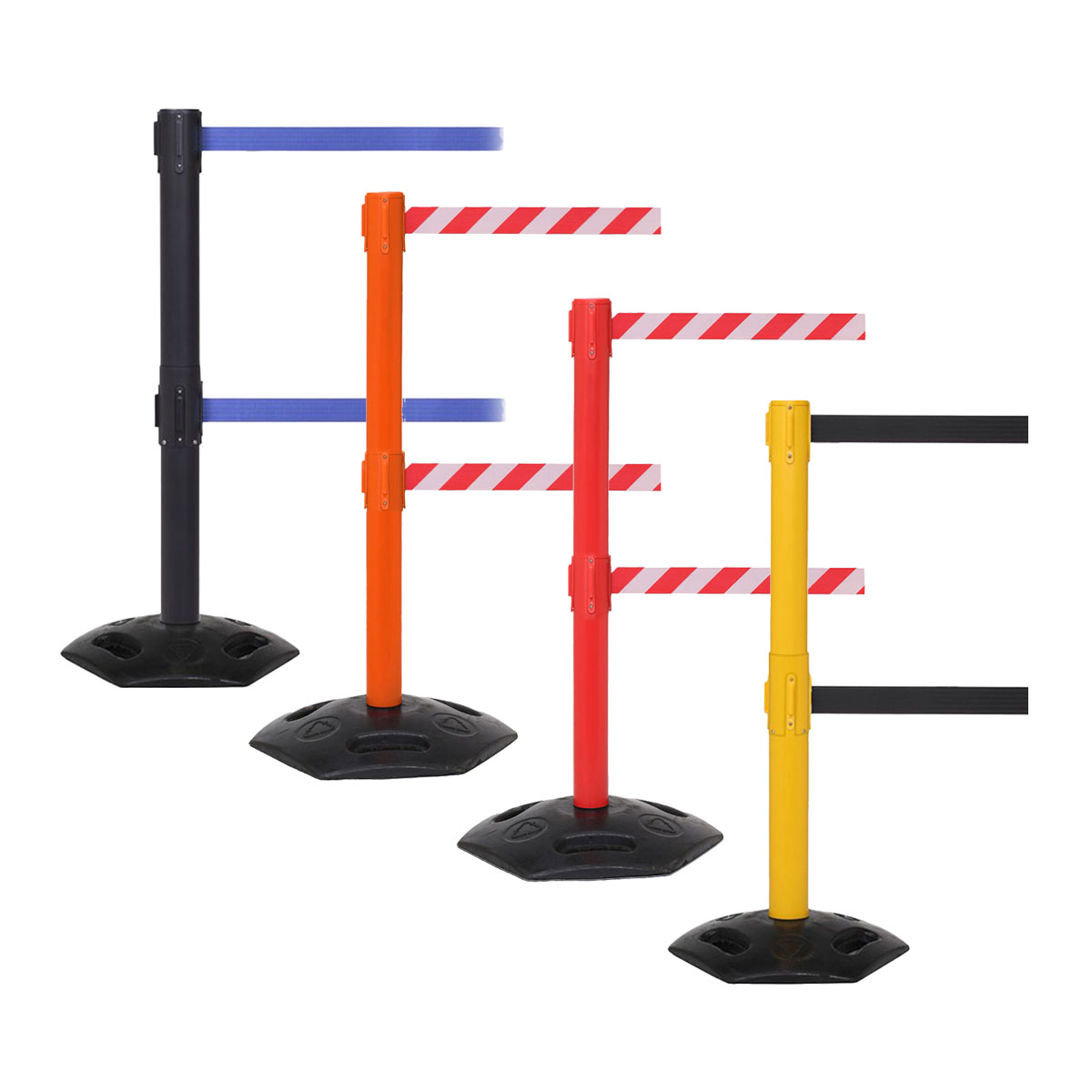 WeatherMaster Outdoor Safety Barriers | Double Belt Queue Barriers